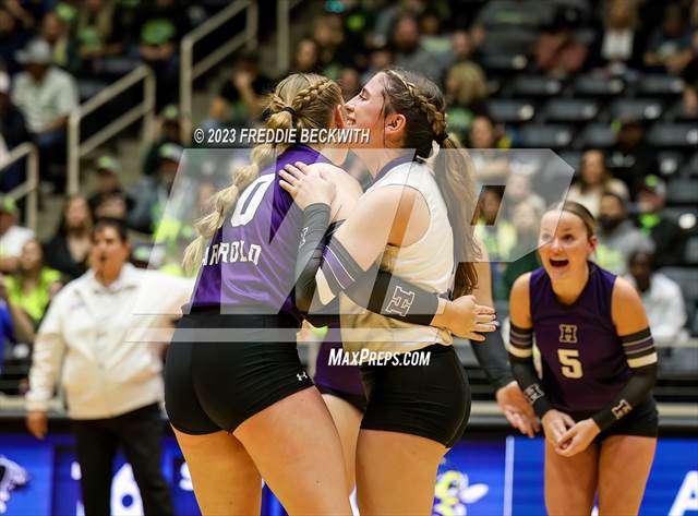 Photo 109 in the Blum vs. Harrold (UIL 1A Volleyball Final) Photo ...