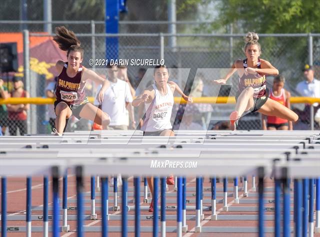 Photo 2 in the AIA Track & Field Championships (Girls Hurdles 100m DIV ...