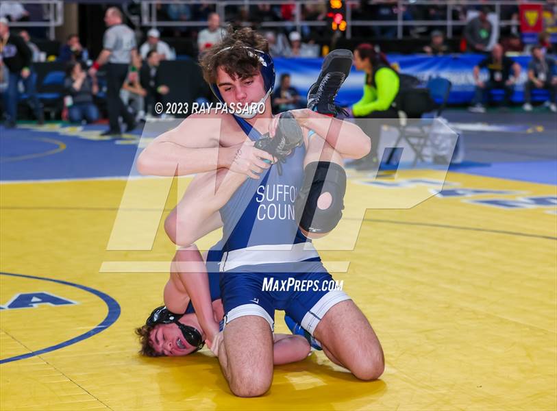 Photo 10 in the NYSPHSAA Wrestling Championships Quarter Finals 132 lbs ...