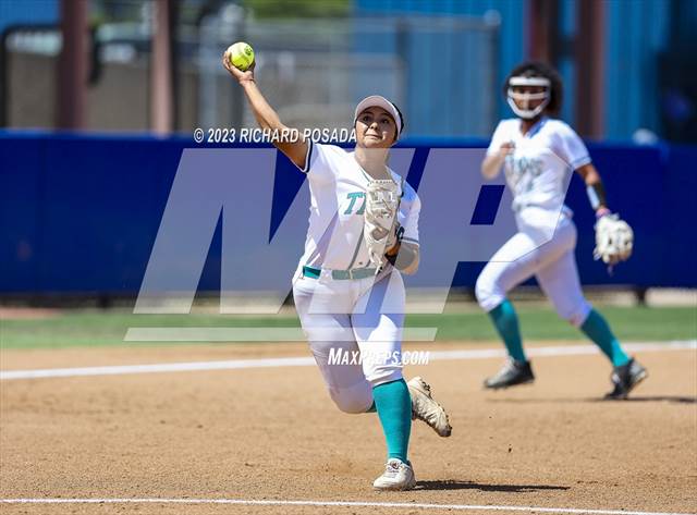 Photo 27 in the Mission College Prep @ Orange Cove (2023 CIF CS Softball Championships-DIVISION ...