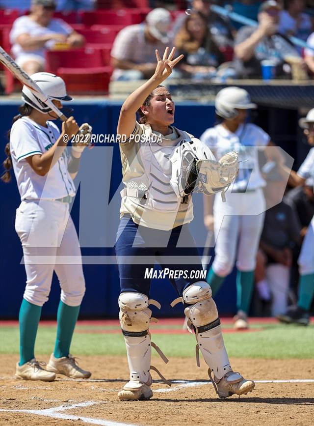 Photo 43 in the Mission College Prep @ Orange Cove (2023 CIF CS Softball Championships-DIVISION ...