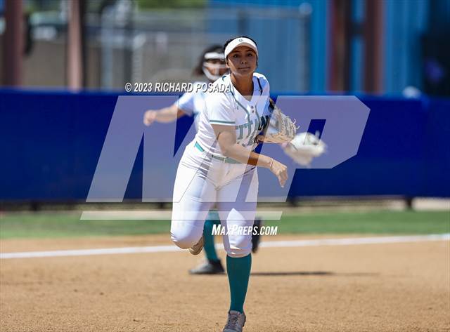 Photo 28 in the Mission College Prep @ Orange Cove (2023 CIF CS Softball Championships-DIVISION ...