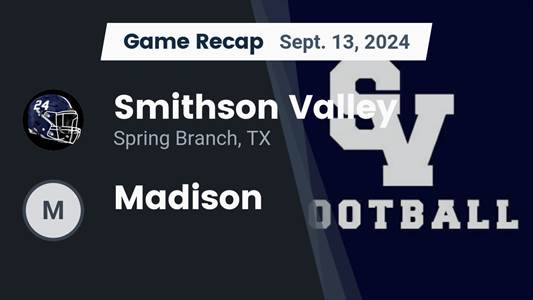 Football Game Preview: Smithson Valley on Home-Turf