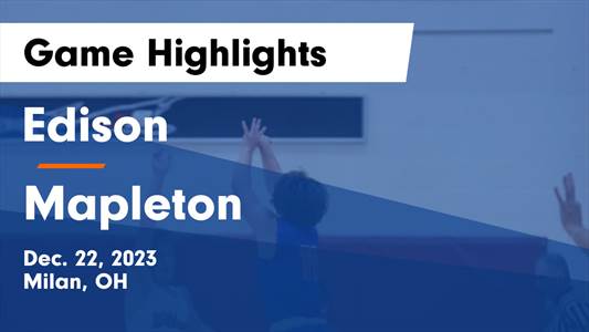 Basketball Game Recap: Mapleton Mounties vs. Edison Chargers