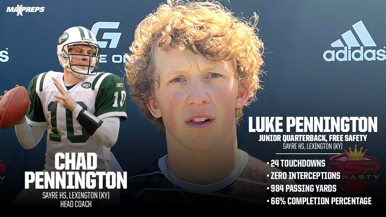 High school football: Luke Pennington hitting targets with father and former NFL quarterback ...