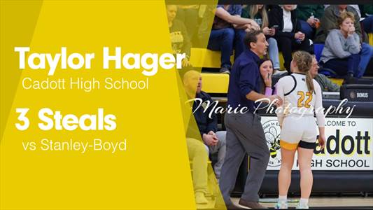 Taylor Hager Game Report: vs Stanley-Boyd