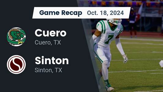 Football Recap: Make It Eight in a Row for Sinton