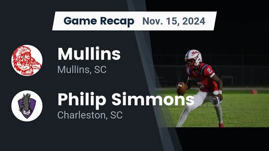 Football Recap: Philip Simmons Finds Playoff Glory Versus Kingstree