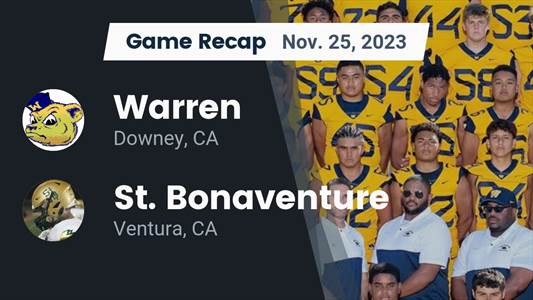 Football Game Recap: Warren Bears vs. St. Bonaventure Seraphs