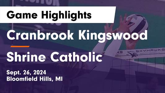 Volleyball Game Preview: Cranbrook Kingswood Cranes vs. Gabriel Richard ...