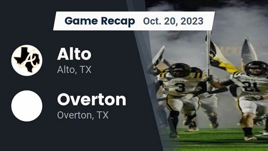 Football Game Recap: Alto Yellowjackets vs. Overton Mustangs