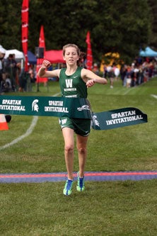 Erin Finn is easy to spot - she's always leading the pack