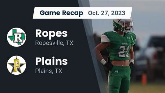 Football Game Recap: Ropes Eagles vs. Plains Cowboys