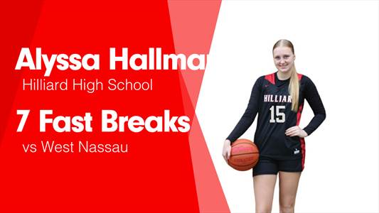 Alyssa Hallman Game Report: vs West Nassau