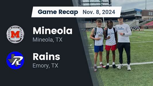 Football Recap: Mineola Sets Scoring Season-High Against Rains