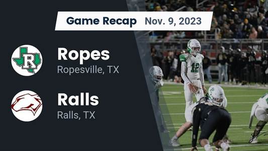 Football Game Recap: Ropes Eagles vs. Ralls Jackrabbits
