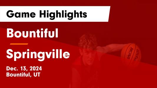 Basketball Game Preview: Springville Red Devils vs. Juan Diego Catholic ...