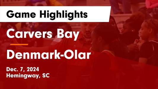 Basketball Recap: Carvers Bay Sets Scoring Season-High Against Goose Creek