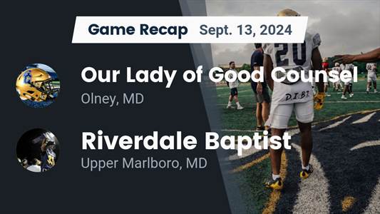 Football Recap: Riverdale Baptist Takes Down Ranked Bishop Mcnamara