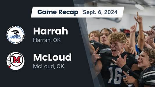 Football Recap: Harrah Starts off Right with Win over Mcloud