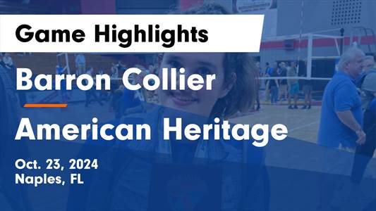 Volleyball Recap: Barron Collier Falls Despite Big Games from Addie ...