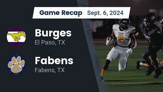 Football Recap: Burges Piles Up the Points Against Fabens