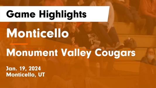Basketball Game Preview: Monticello Buckaroo vs. Monument Valley Cougars