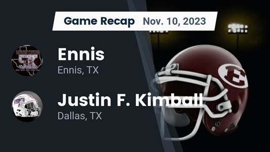 Football Game Recap: Kimball Knights vs. Ennis Lions