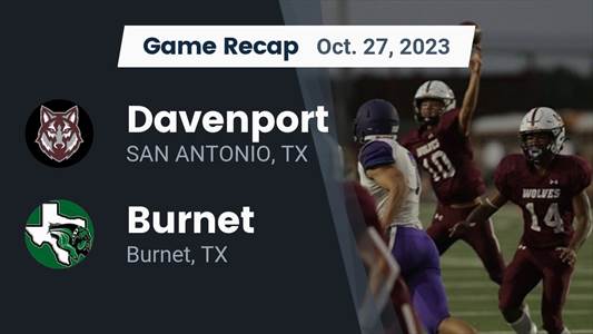 Football Game Recap: Burnet Bulldogs vs. Davenport Wolves