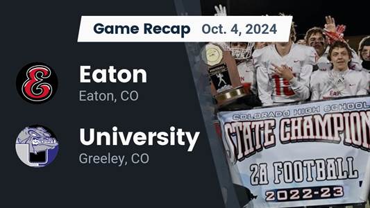 Football Recap: Eaton Beats University for Their Third Straight Victory