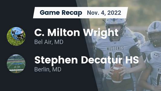 Football Game Preview: Harford Tech Cobras vs. C. Milton Wright Mustangs