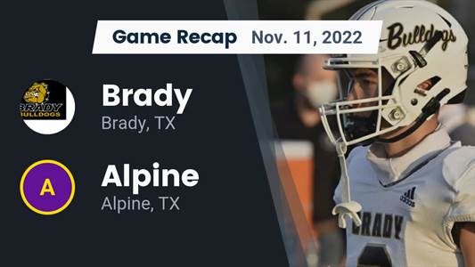 Football Game Preview: Brady Bulldogs vs. Alpine Bucks