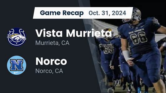 Football Recap: Vista Murrieta Triumphant Thanks to a Strong Effort ...