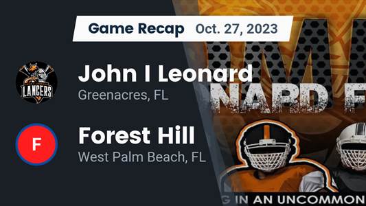 Football Game Recap: Forest Hill Falcons vs. Leonard Lancers