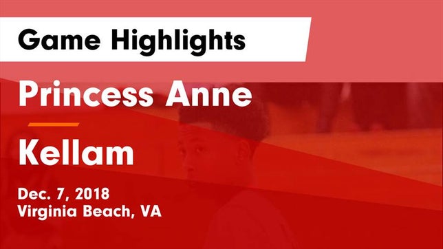 Basketball Game Preview: Princess Anne vs. Cox