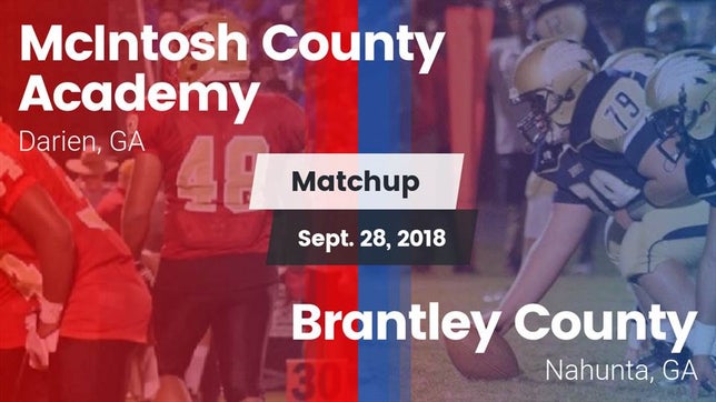 Football Game Recap: McIntosh County Academy vs. Brantley County