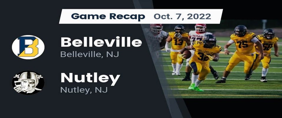 Nutley vs Belleville | Football | 10/7/2022