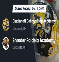 Cincinnati College Prep Academy vs Riverside | Football | 10/14/2022