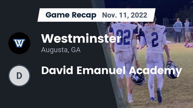 Football Game Preview: David Emanuel Academy Eagles vs. Westminster ...