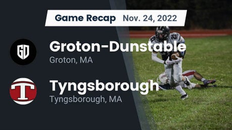Groton-Dunstable vs Hudson | Football | 10/28/2022 | MaxPreps