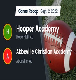Hooper Academy vs Fort Dale Academy | Football | 8/26/2022