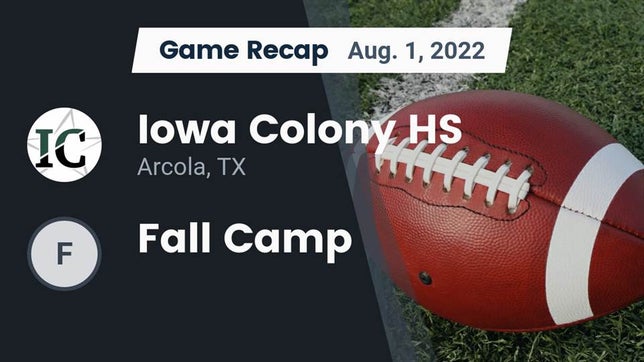 Football Game Preview: Iowa Colony Pioneers vs. Navasota Rattlers