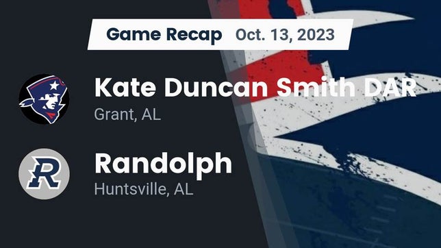 Football Game Recap: Randolph School Raiders vs. Kate Duncan Smith DAR ...