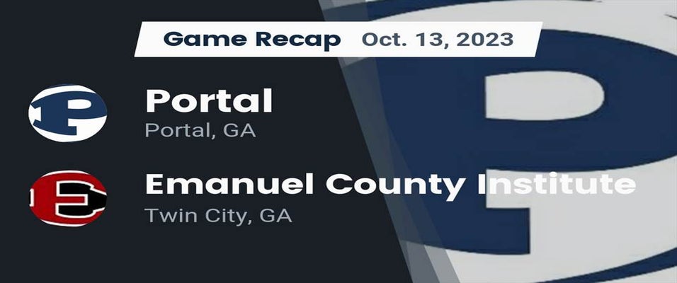 Emanuel County Institute vs Portal | Football | 10/13/2023