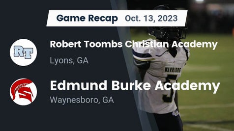 Robert Toombs Christian Academy vs Edmund Burke Academy | Football | 10/13/2023