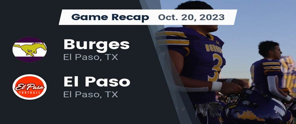 Burges vs El Paso | Football | 10/20/2023