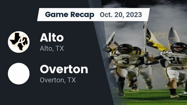 Football Game Recap: Alto Yellowjackets vs. Overton Mustangs