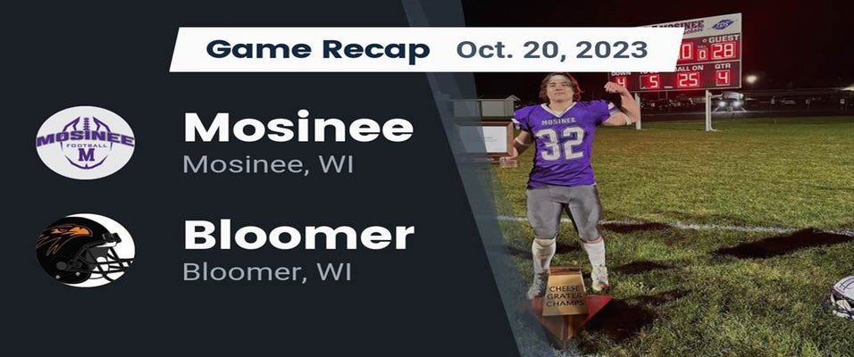 Bloomer vs Mosinee | Football | 10/20/2023