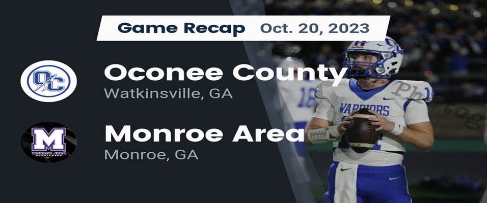 Monroe Area vs Oconee County | Football | 10/20/2023