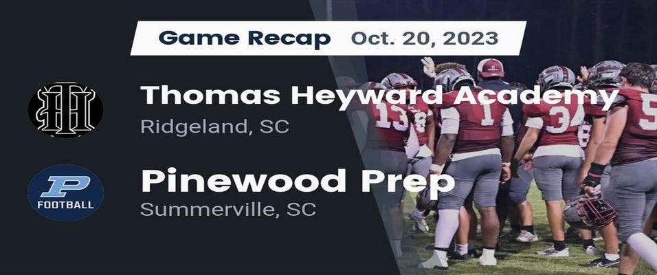 Thomas Heyward Academy vs Pinewood Prep | Football | 10/20/2023